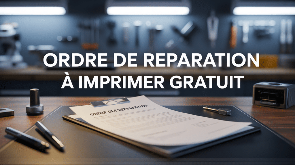 Modèle D’ordre De Réparation À Imprimer Gratuitement Pour Vos Prestations